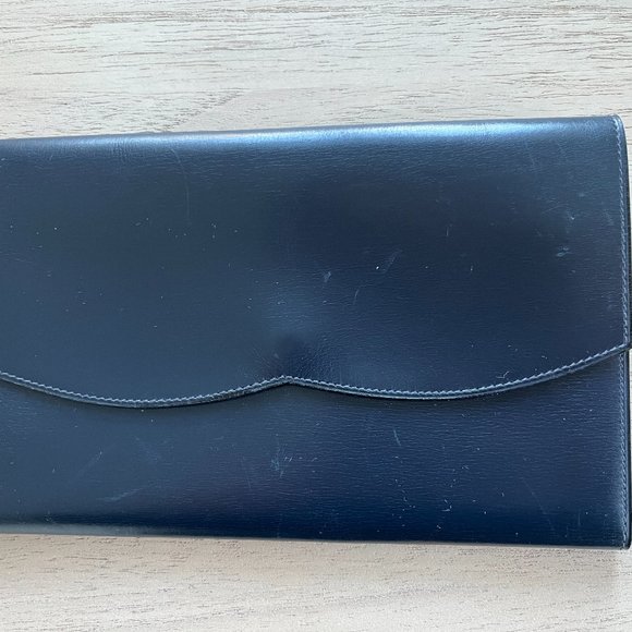 Bergdof Goodman | Accessories | Bergdof Goodman Navy Leather Vintage ...